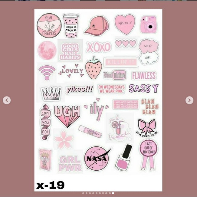 Jual STIKER TUMBLR AESTHETIC X-19 | Shopee Indonesia