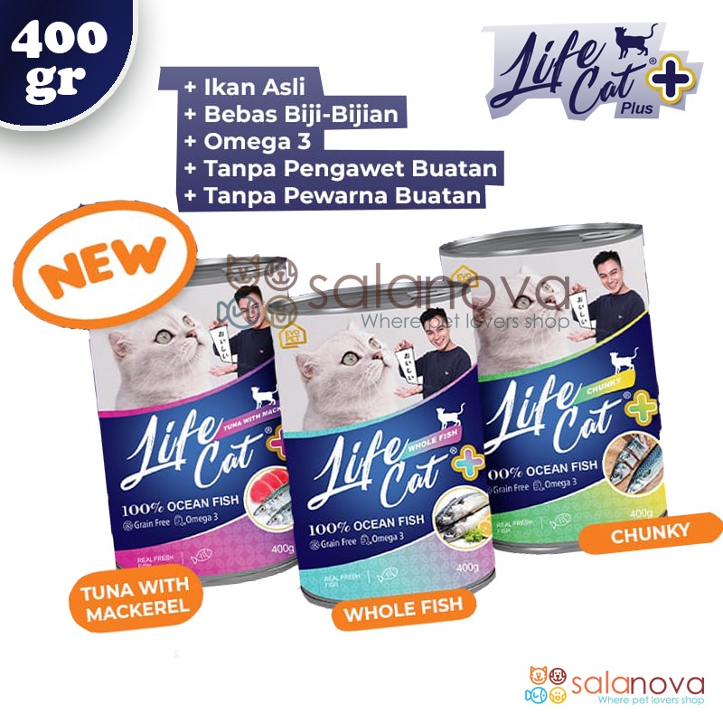 Jual Life Cat Plus Kaleng 400gr Makanan Kucing Basah | Shopee Indonesia