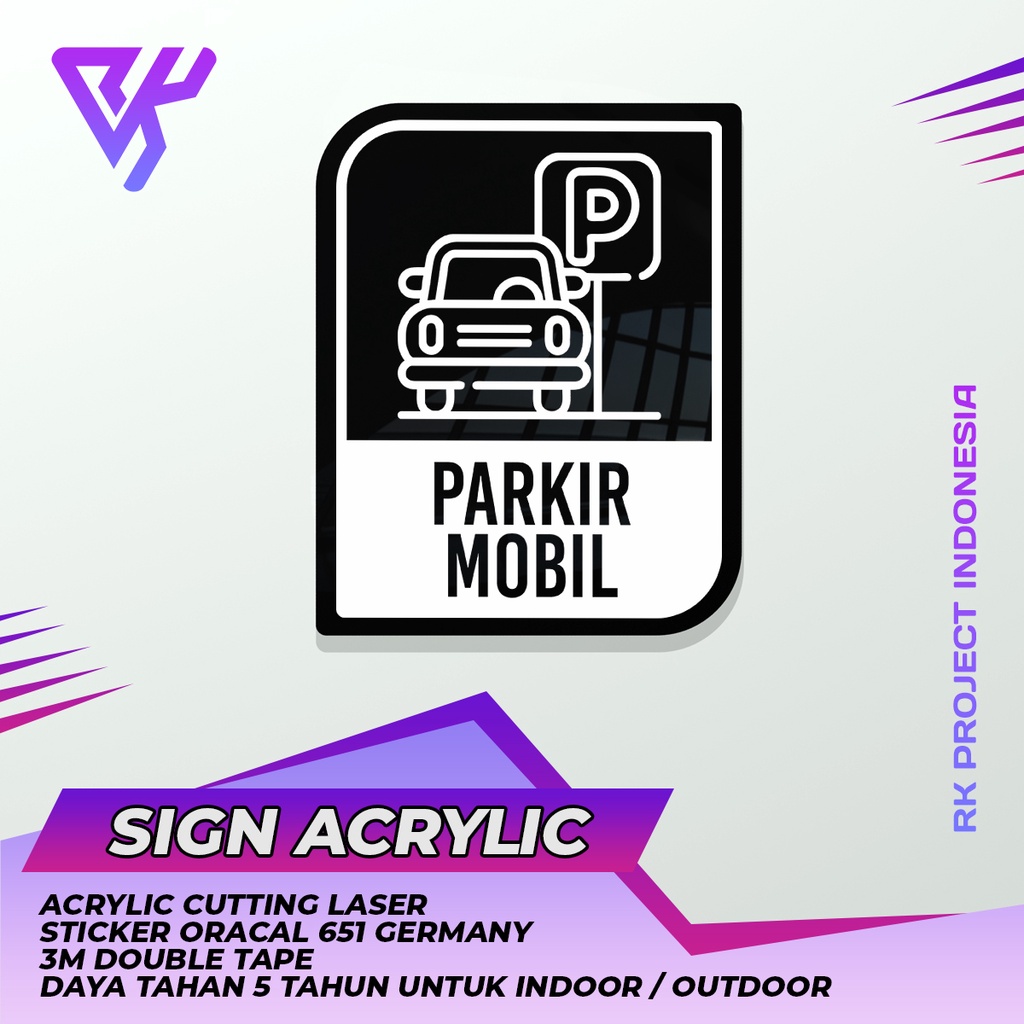 Jual PARKIR MOBIL PAPAN INFORMASI SIGN BOARD AKRILIK | Shopee Indonesia