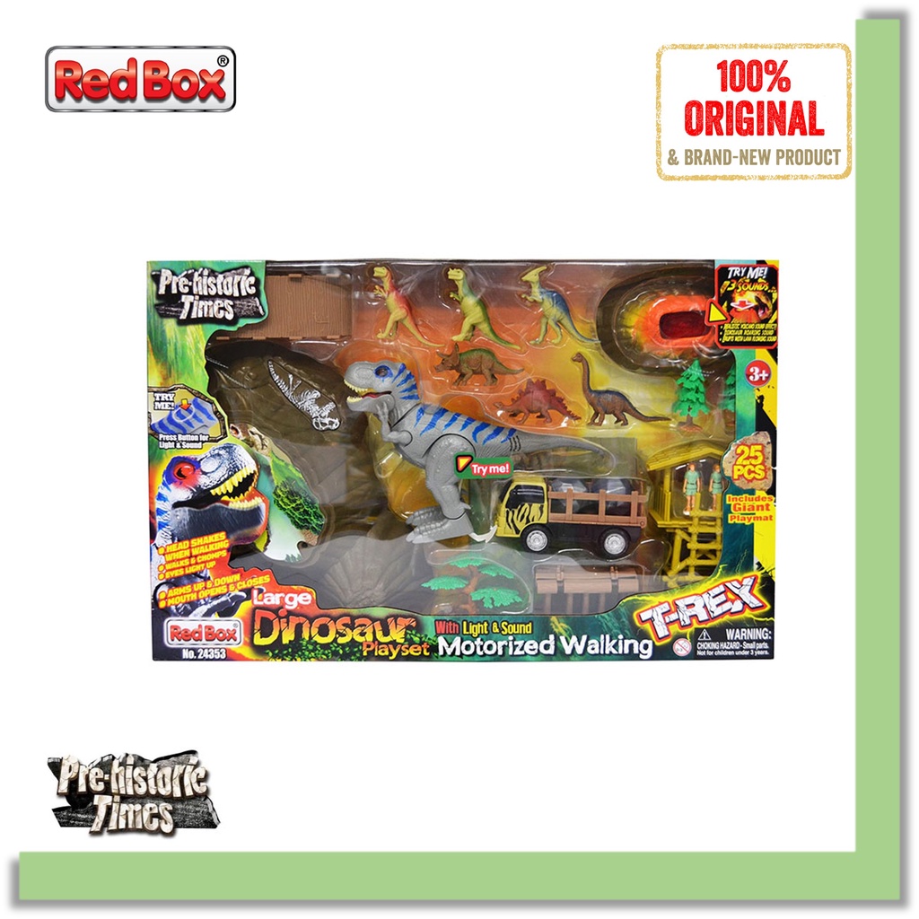 Jual Red Box Toys Pre-Historic Times T-rex Large Dinosaur Playset 25 ...
