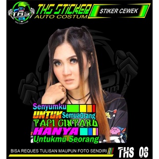 Jual Stiker Cewek Cantik Vector Ukuran Bisa Request Custom Sticker ...