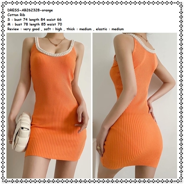 Jual Ab262328 Sexy Pearl Mini Dress Bodycon Rajut Pesta Wanita Korea