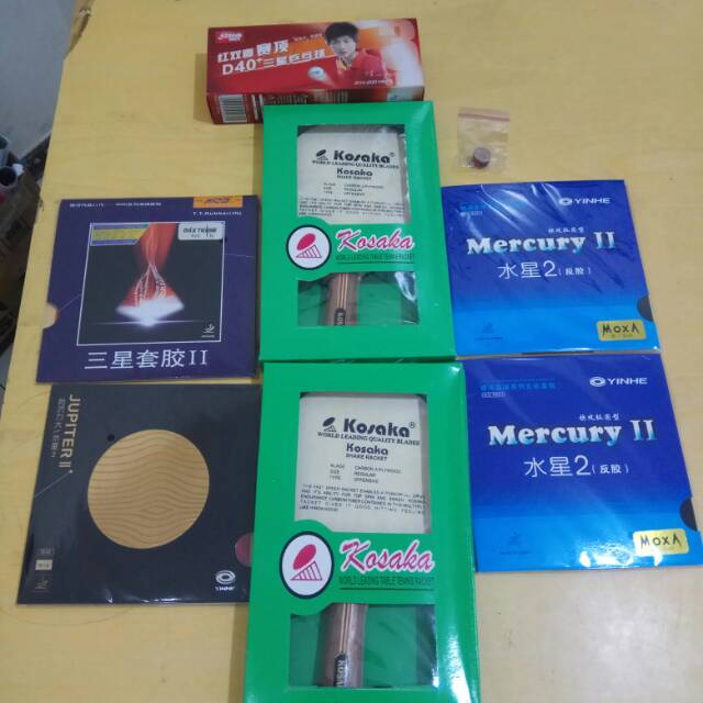 Jual 2 kosaka sardius+ 2 mercury+ jupiter II + 9000II FT + bola dhs d40+ bt 3+ 1 ST tibhar ...