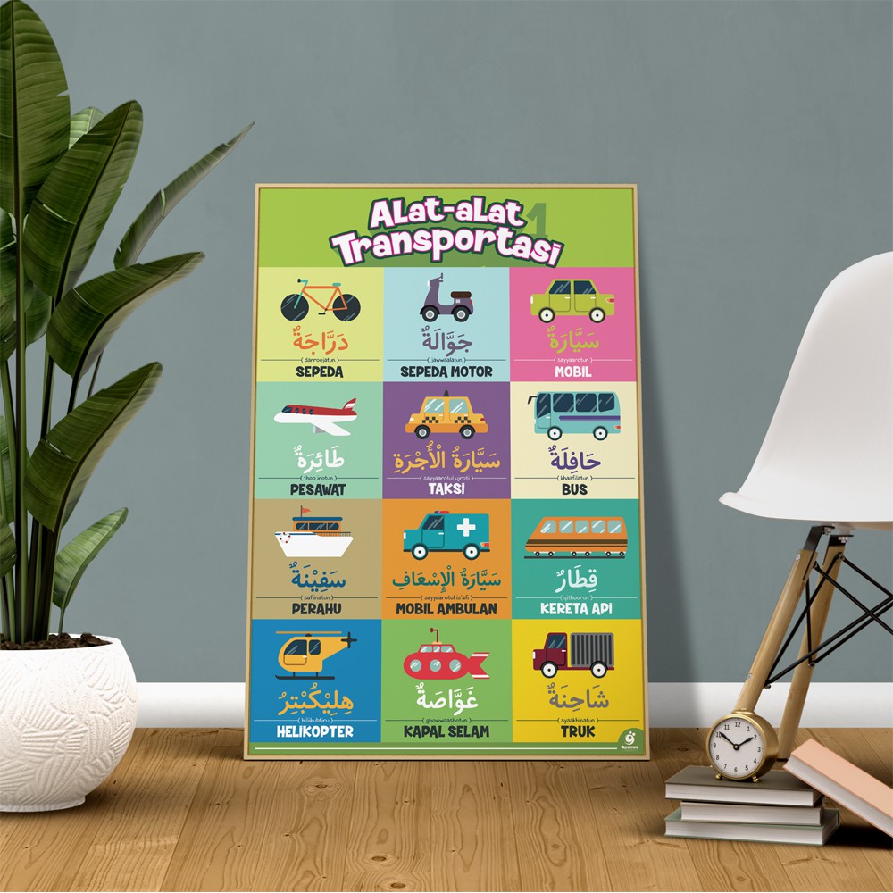 Jual Poster Edukatif Mufrodat Indonesia - Arab tema "ALAT-ALAT ...