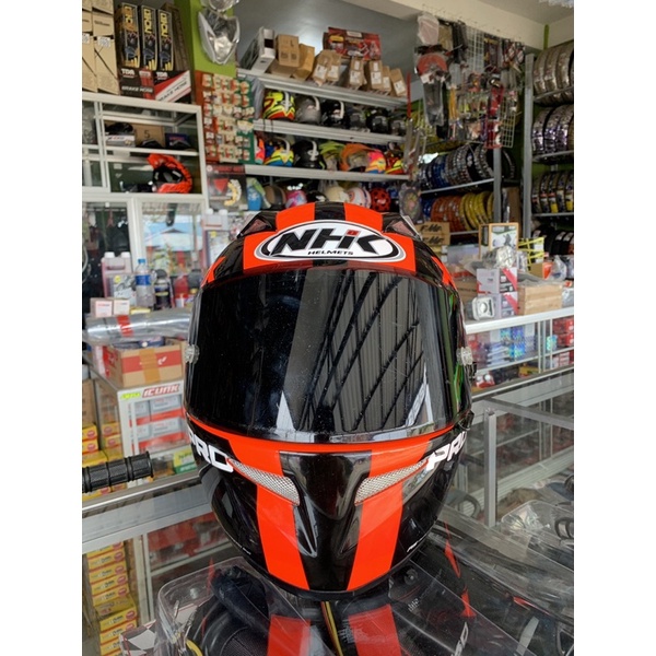 Jual helm balap NHK TERMINATOR GP PRO ex race warna MERAH CANDY ...