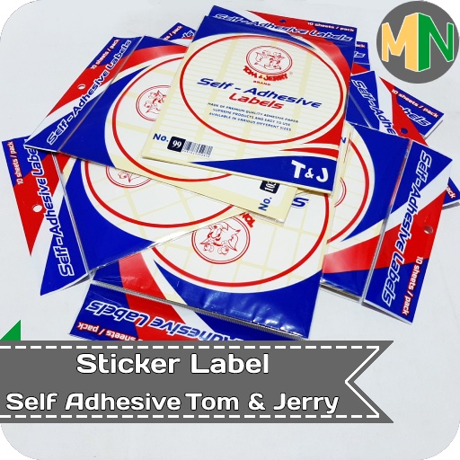 Jual Self Adhesive Labels Tom & Jerry TJ Labels | Shopee Indonesia