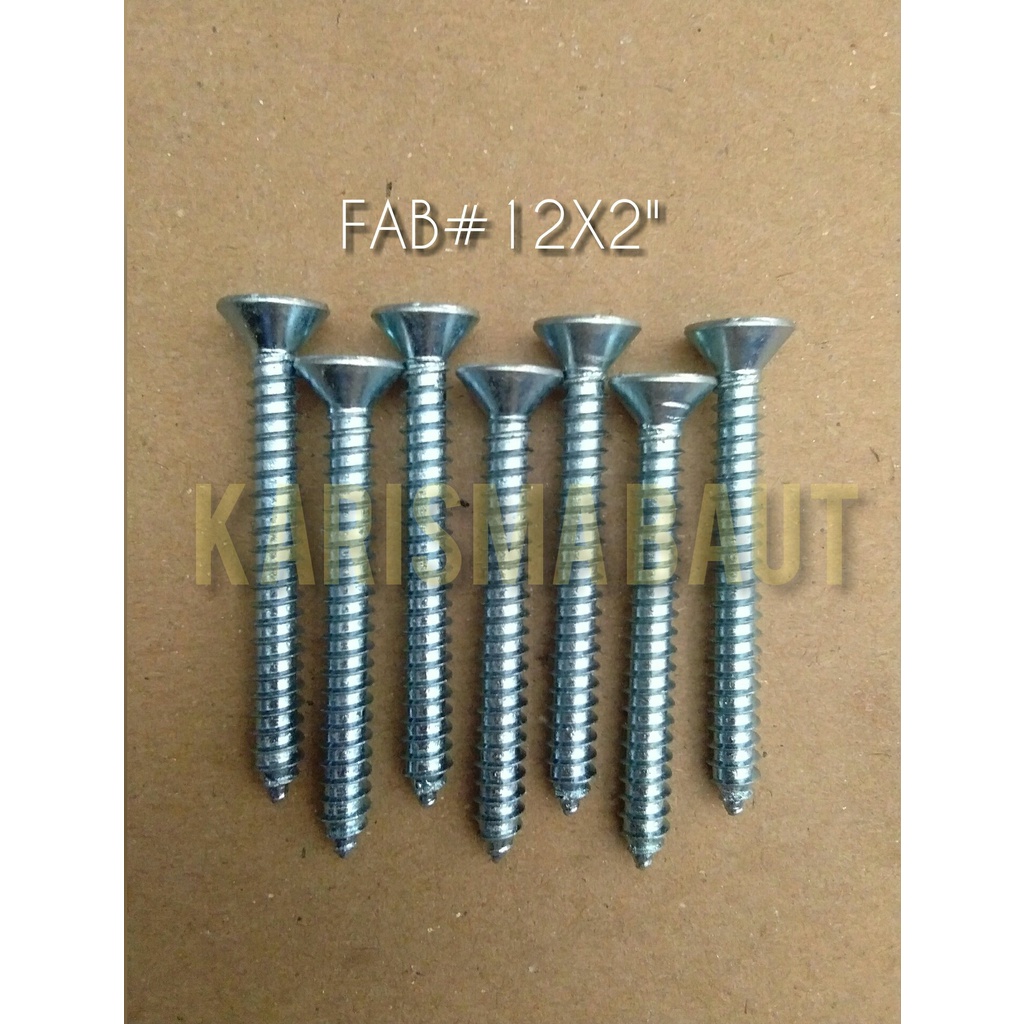 Jual Sekrup FAB #12X2" /skrup tapping F (obeng +) | Shopee Indonesia