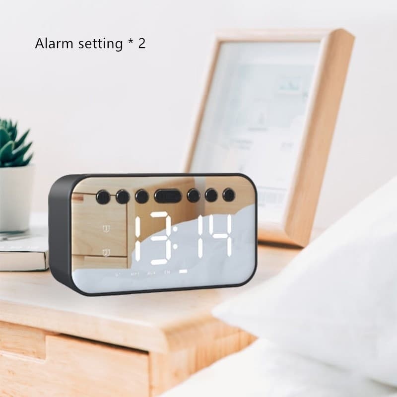 Jual Speaker Bluetooth Jam Alarm Clock Mirror Random Color | Shopee ...