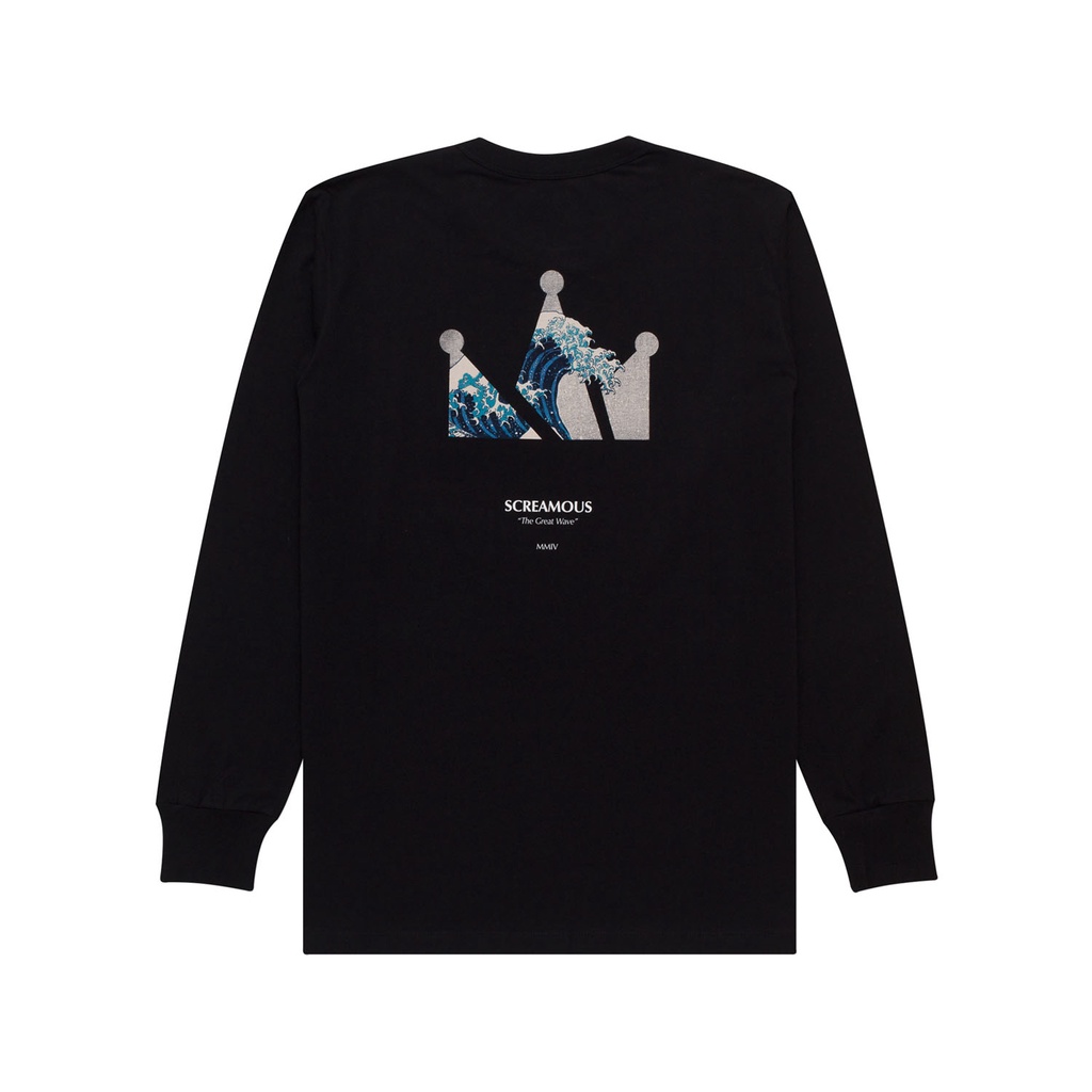 Jual Screamous T-Shirt Longsleeves THE GREAT WAVE | Shopee Indonesia