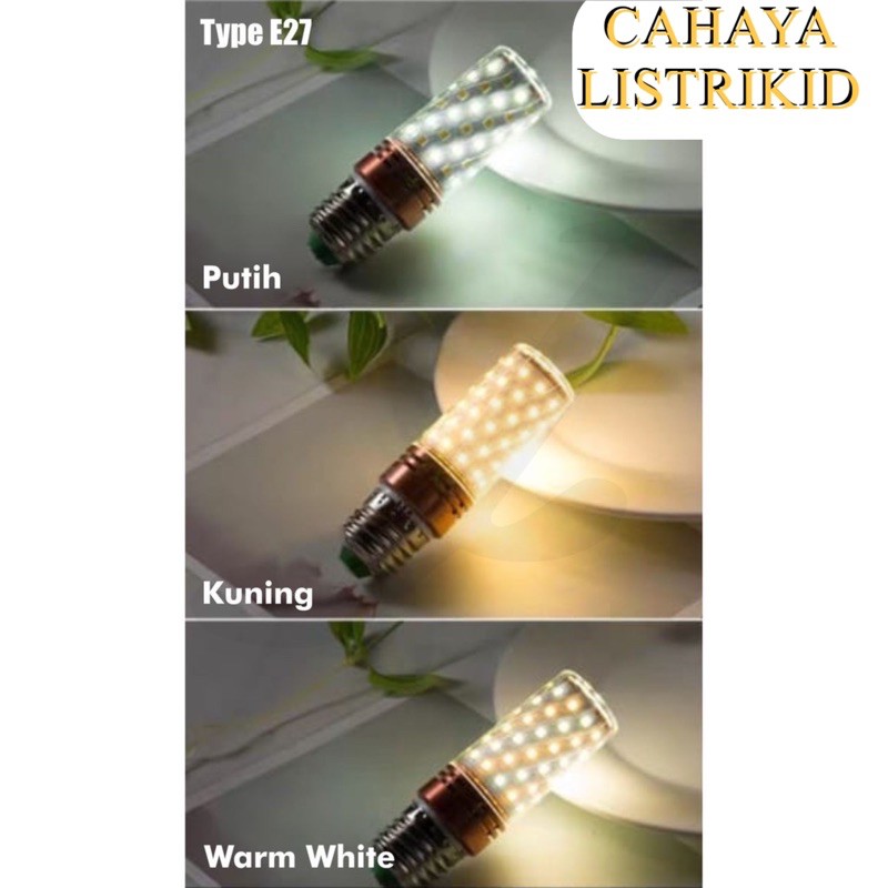 Jual LAMPU LED 3 WARNA CAHAYA (PUTIH, KUNING, & WARM WHITE) FITTING ...