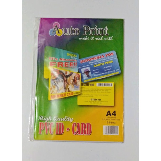 Jual Bahan PVC ID Card ini terdiri dari 5 set PVC | Shopee Indonesia