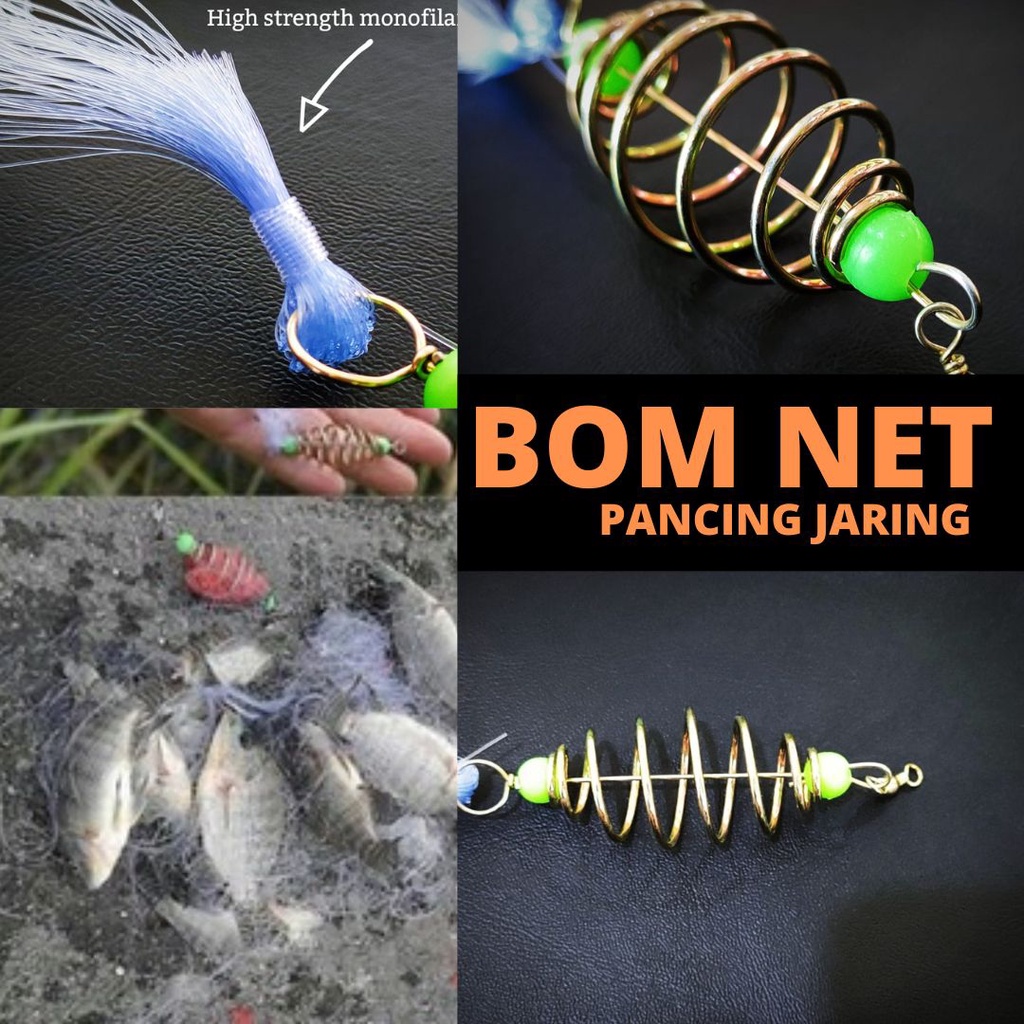 Jual PANCING JARING BOM NET Bahan monofilament kuat dan awet | Shopee ...