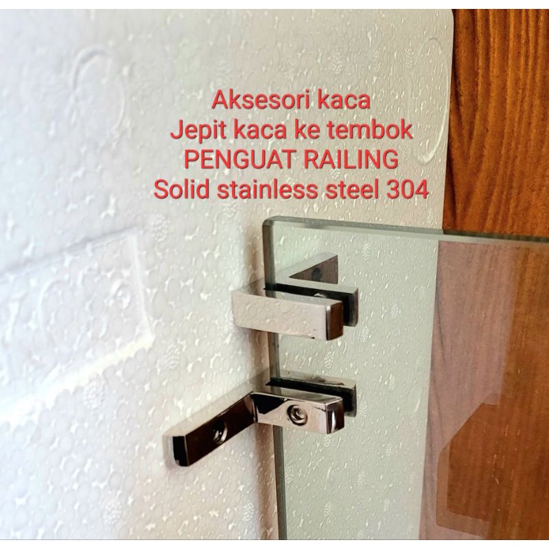 Jual Konektor railing kaca tembok tepi pinggir ending glass connector ...