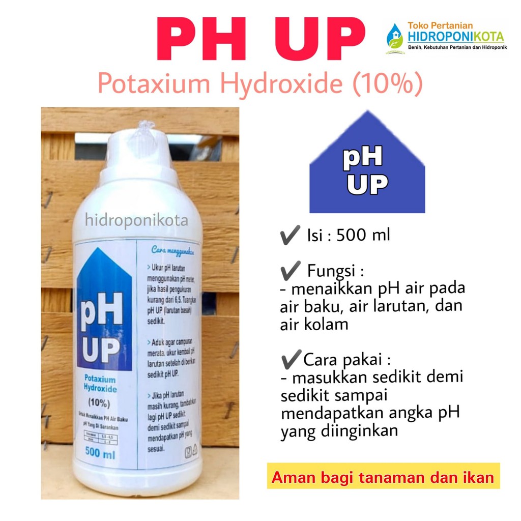 Jual PUD - PH UP 500 ml - Cairan Menaikkan Ph / Ph UP hidroponik & kolam | Shopee Indonesia