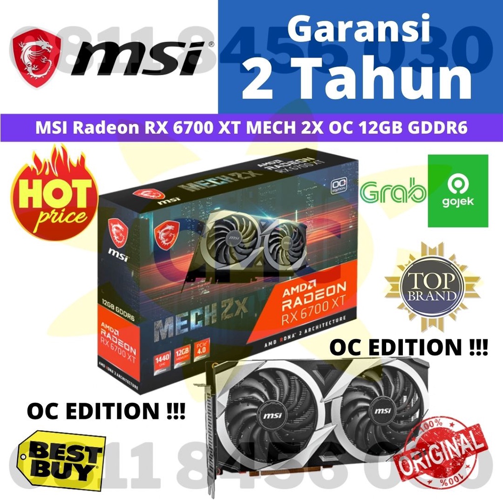 Jual MSI Radeon RX 6700 XT 6700XT MECH 2X 12GB OC GDDR6 | Shopee Indonesia