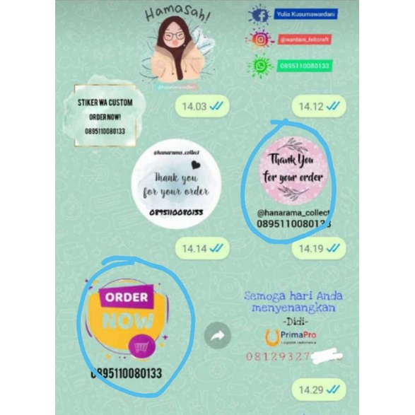 Jual Stiker WA Nomor Rekening | Stiker WA Custom | Shopee Indonesia