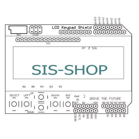 Jual Arduino LCD LCD1602 Keypad Shield Arduino Blue key Pad Biru 5V ...