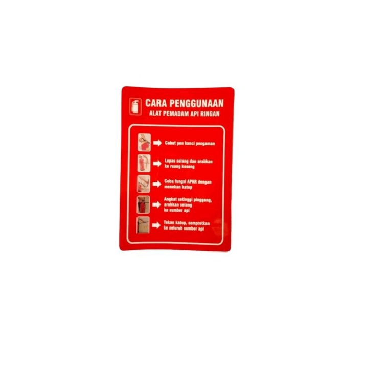 Jual Stiker Cara Penggunaan Alat Pemadam Api Ringan APAR | Shopee Indonesia
