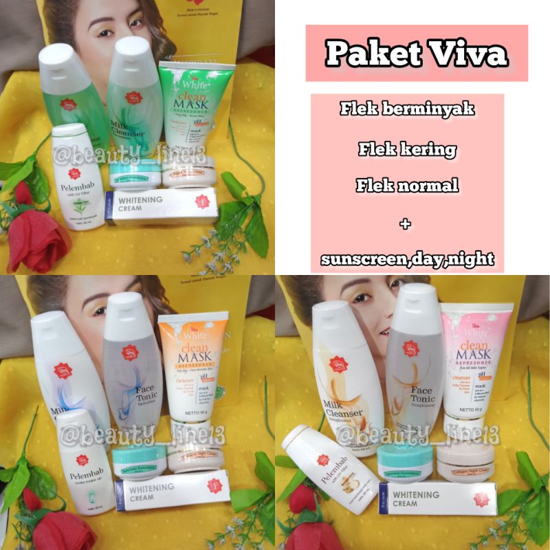 Jual VIVA||PaketSerumGlow||Paket Perawatan Kulit Berminyak Flek||Paket ...