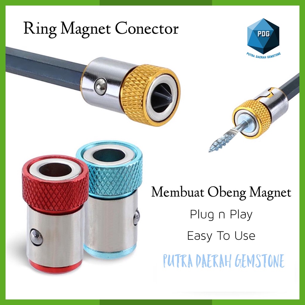 Jual KONEKTOR RING Magnet Obeng membuat mata obeng magnet magnetic tool ...