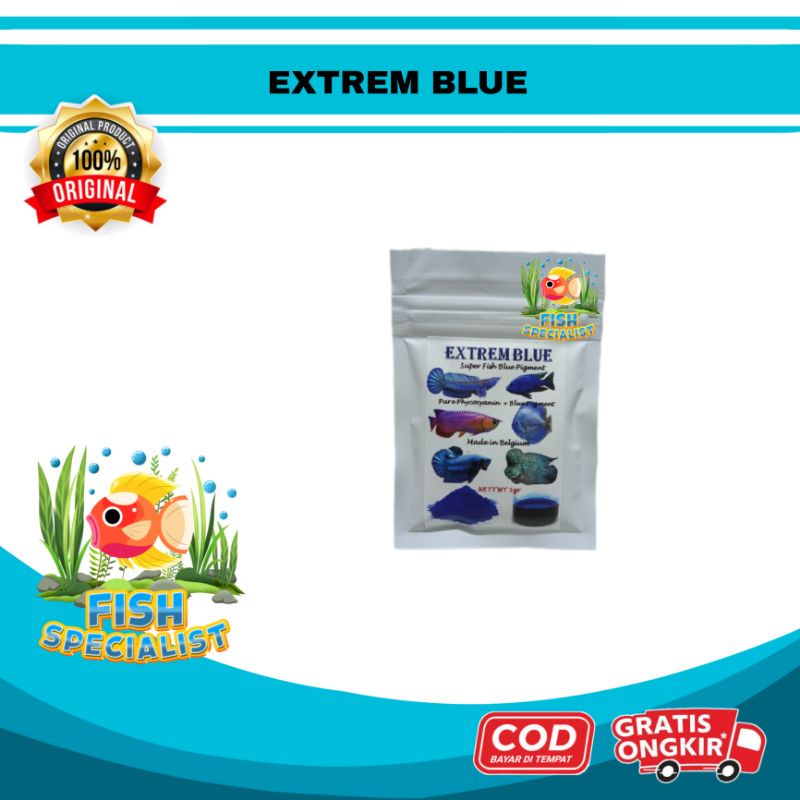 Jual Extreme Blue 5gram - Bubuk Pewarna Biru Dicampur ke Pellet Udang ...