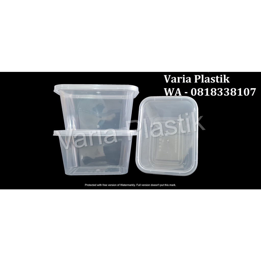 Jual Kotak Makan Plastik 300 ml / Thinwall 300ml / Food container ...