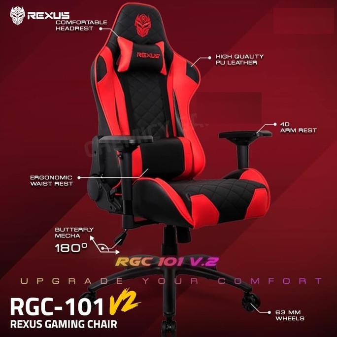 Jual Rexus Gaming Chair Kursi Gaming Rgc 101 - Merah Fiafia.Store ...