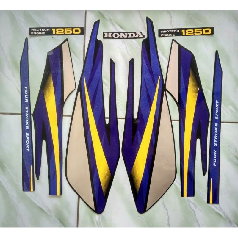 Jual striping sticker lis bodi honda gl pro /gl max 1996 biru ungu ...