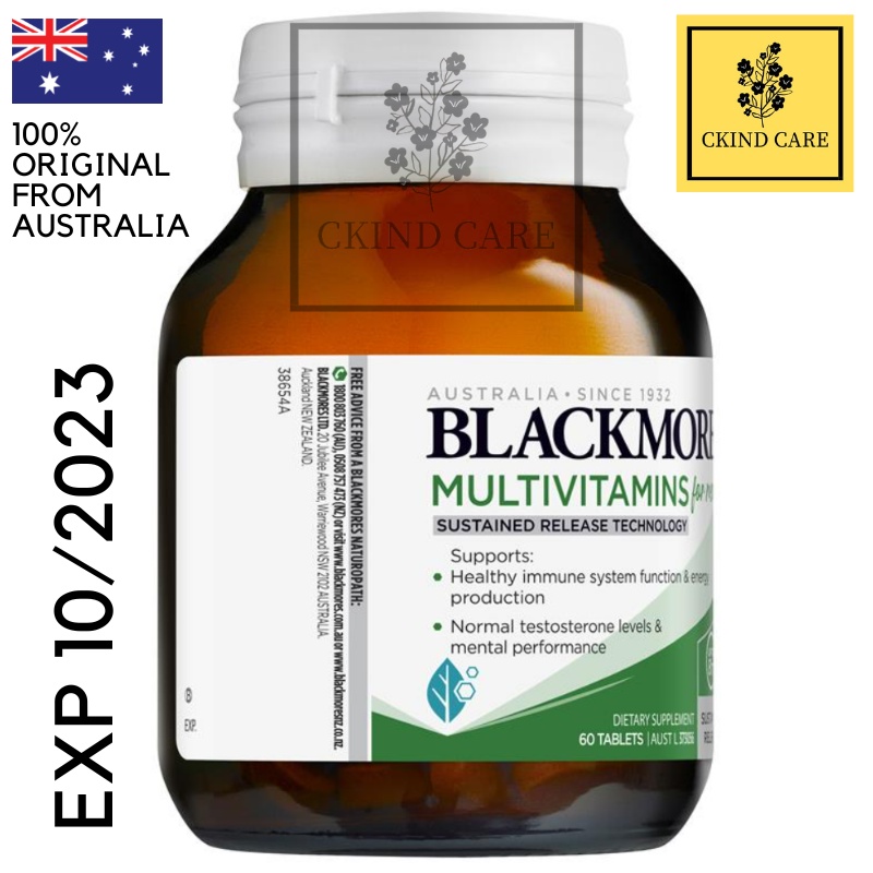 Jual Blackmores Multivitamin For Men Sustained Release 60 Tablets 100% Original from Australia ...