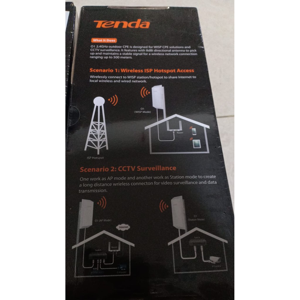 Jual TENDA O1 500m Outdoor Point To Point CPE - TENDA 01 Wireless ...