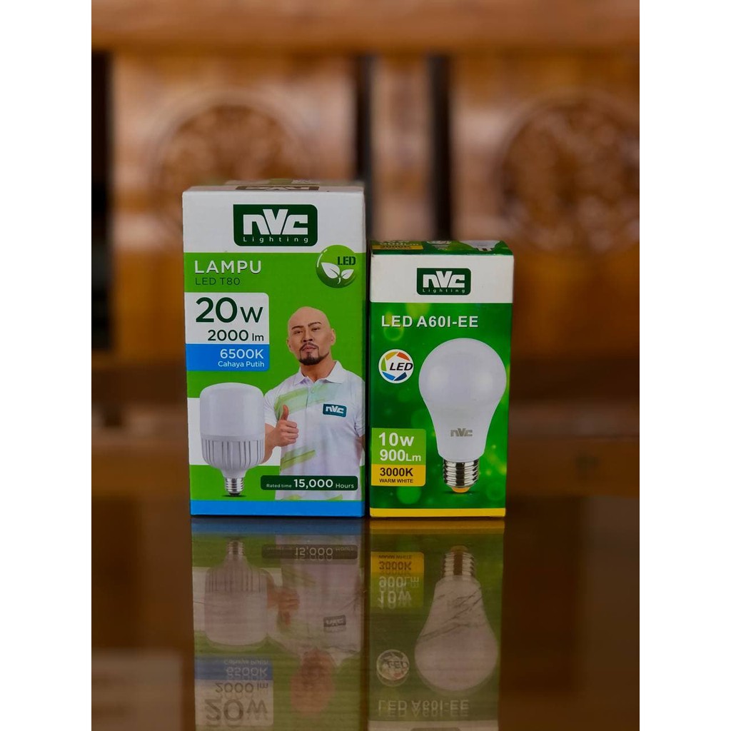 Jual LAMPU LED NVC T80 20W 6500K (WARNA PUTIH 20 WATT) / Lampu LED merk NVC Bulb 10W | Shopee ...