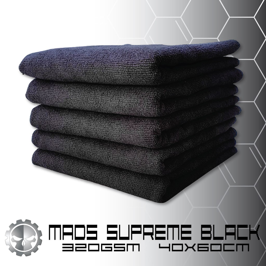 Jual Lap Microfiber Mads Supreme Black 320gsm 40 × 60 Best Quality ...
