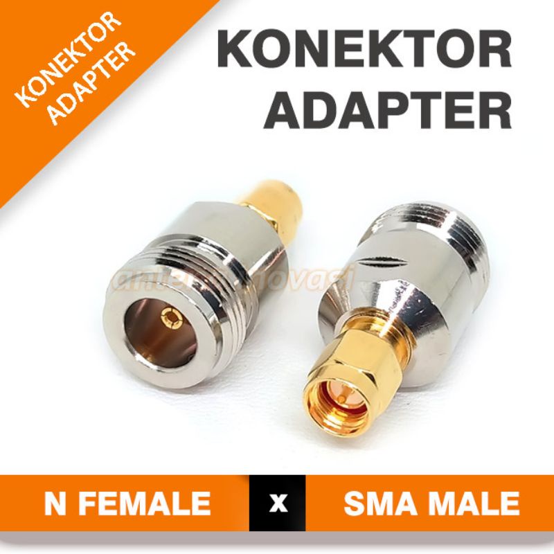 Jual ADAPTER KONEKTOR N FEMALE ke SMA MALE Antena HT dan Radio ...