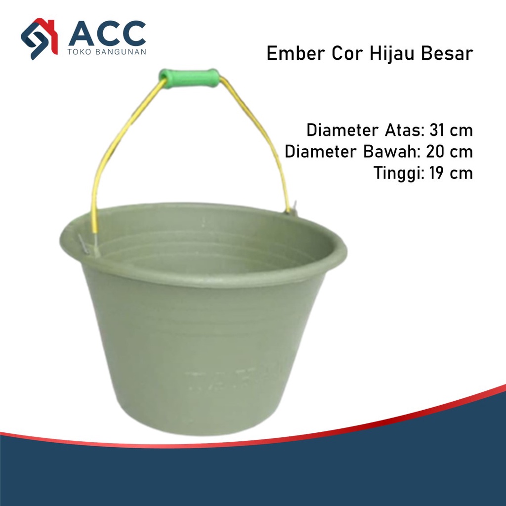 Jual Ember Cor Hijau Kecil Ember Plastik Bangunan Hijau | Shopee Indonesia