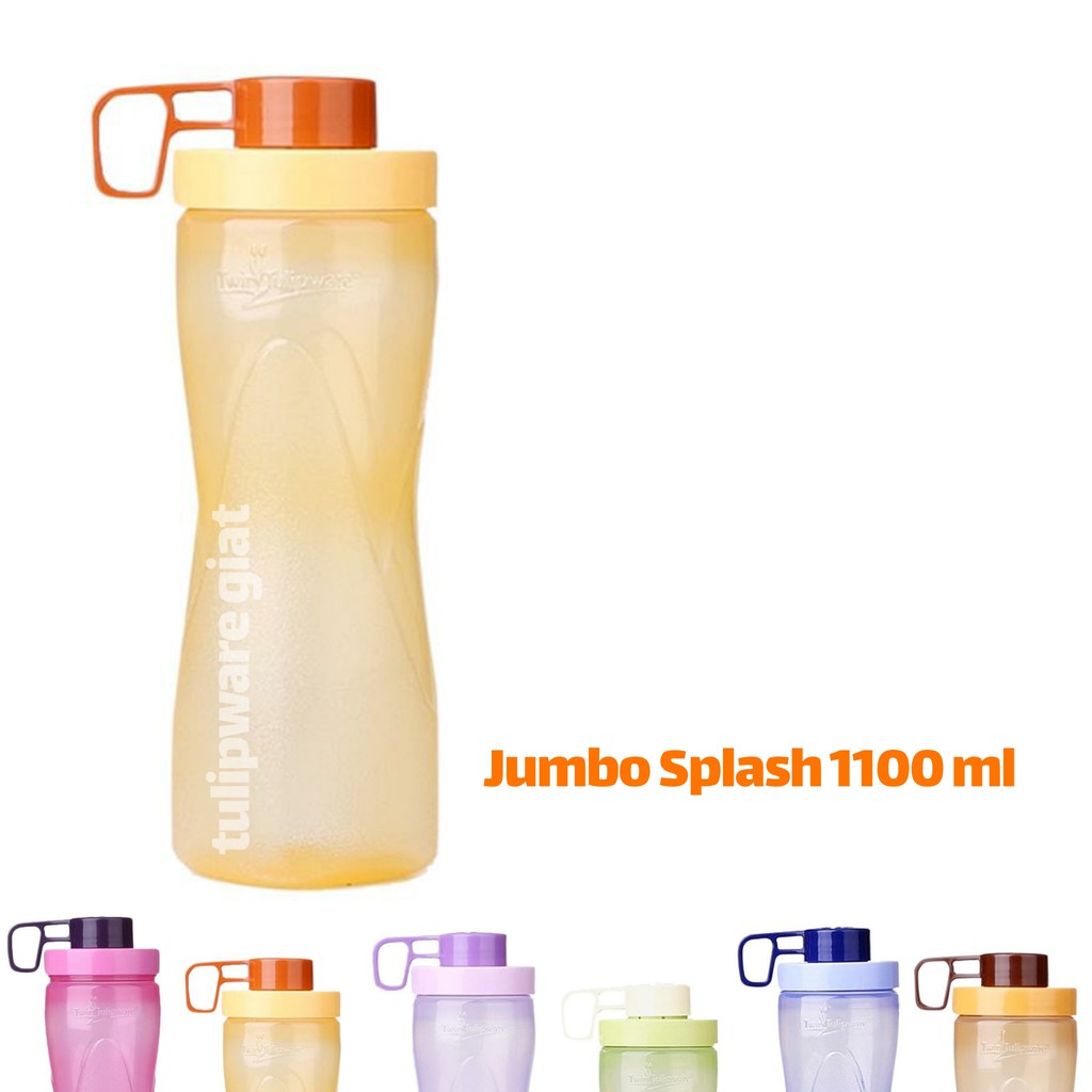 Jual Twin Tulipware JUMBO SPLASH BOTTLE 1 liter Botol Minum Viral Anti ...