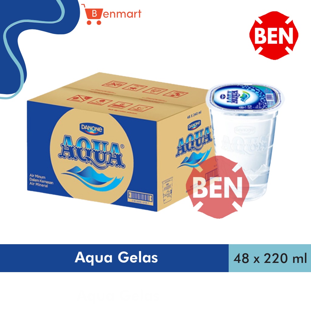 Jual Aqua Gelas 220ml 220 ml 1 Dus isi 48 Cup - Grosir Murah Air Mineral | Shopee Indonesia