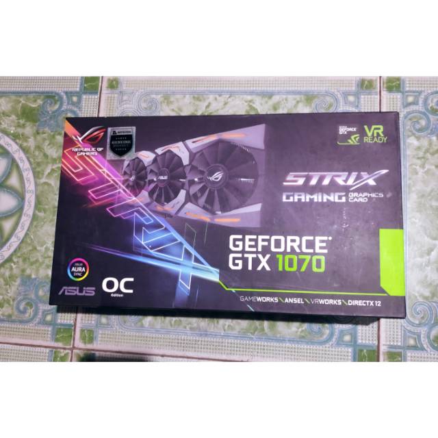 Jual VGA Asus Strix GTX 1070 8gb 256bit DDR5 Aura sync likenew | Shopee ...