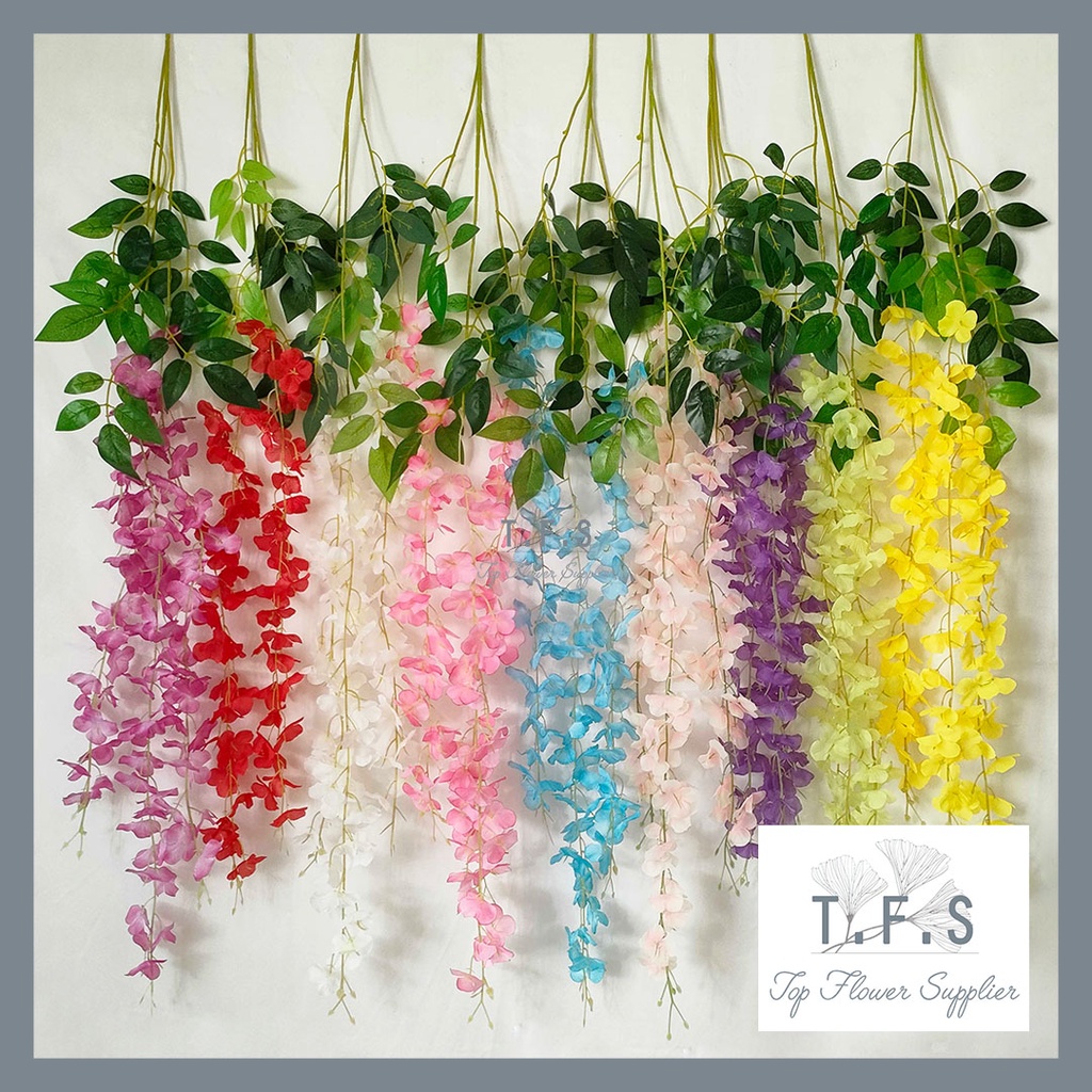 Jual Artificial Flower Violets Garland Bunga Juntai Plastik Buatan ...