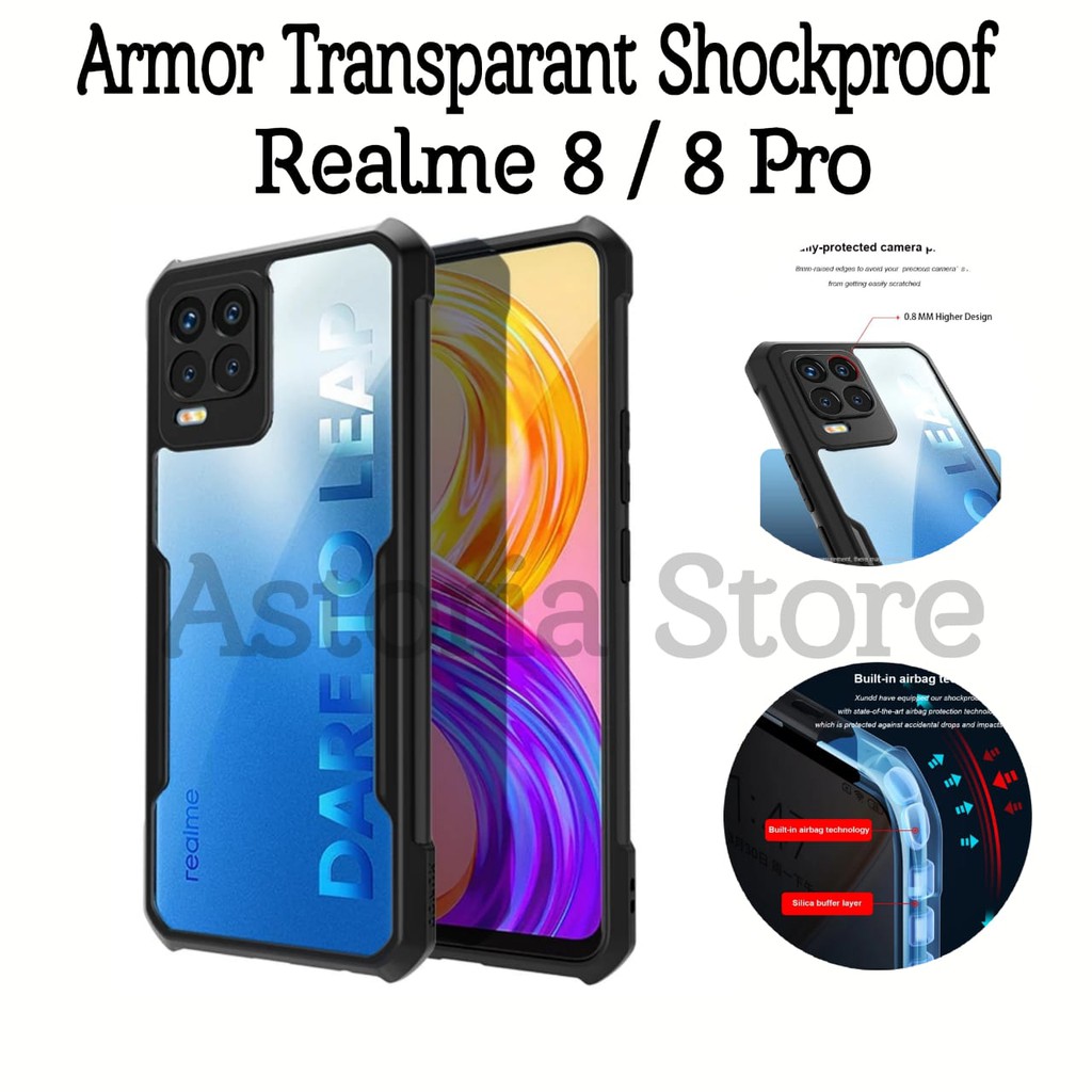 Jual Case Realme 8 / 8 PRO Premium Armor Transparant Shockproof Cover ...