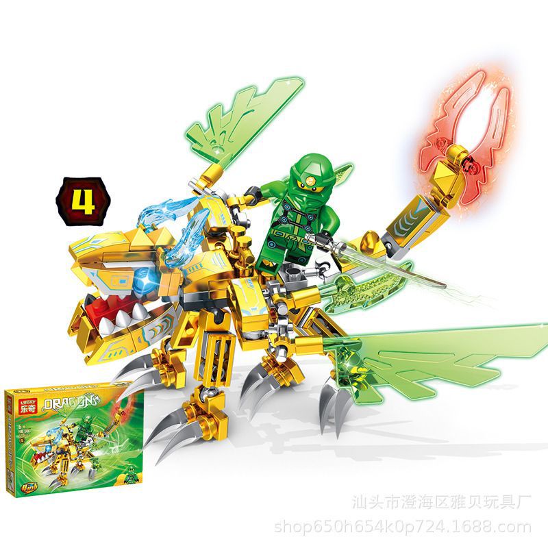 Jual mainan ninjago naga dragon bersayap keren + ninja figure Kay Jay ...