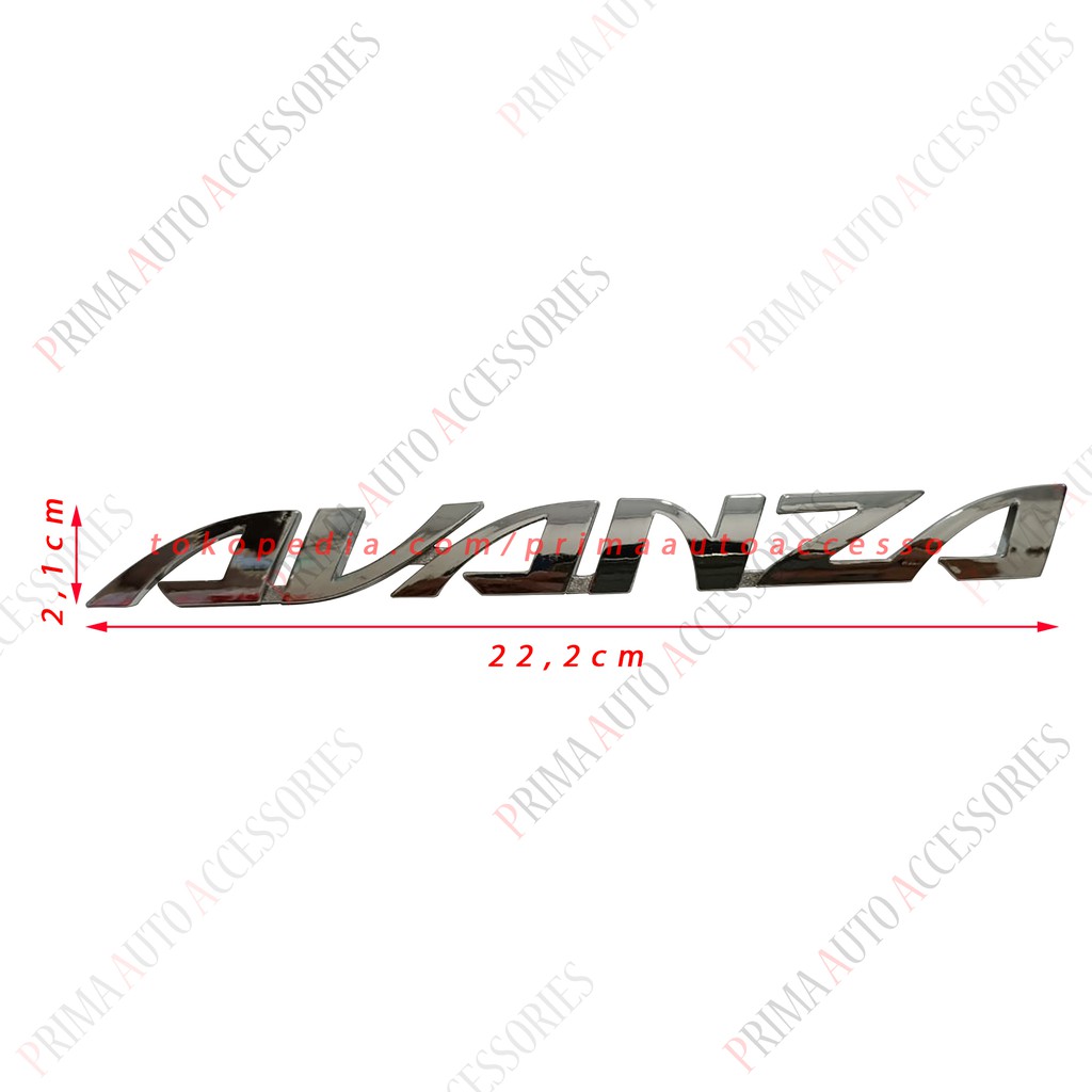 Jual Emblem Bagasi All New Avanza Tulisan Avanza Chrome 22,2 cm ...
