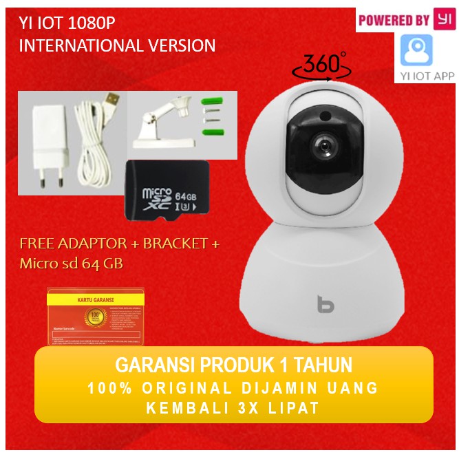 Jual YI IOT IP Camera 360 - 1080P - Memory BCARE 64GB INTERNATIONAL ... Jual YI IOT IP Camera 360 - 1080P - Memory BCARE 64GB INTERNATIONAL ...