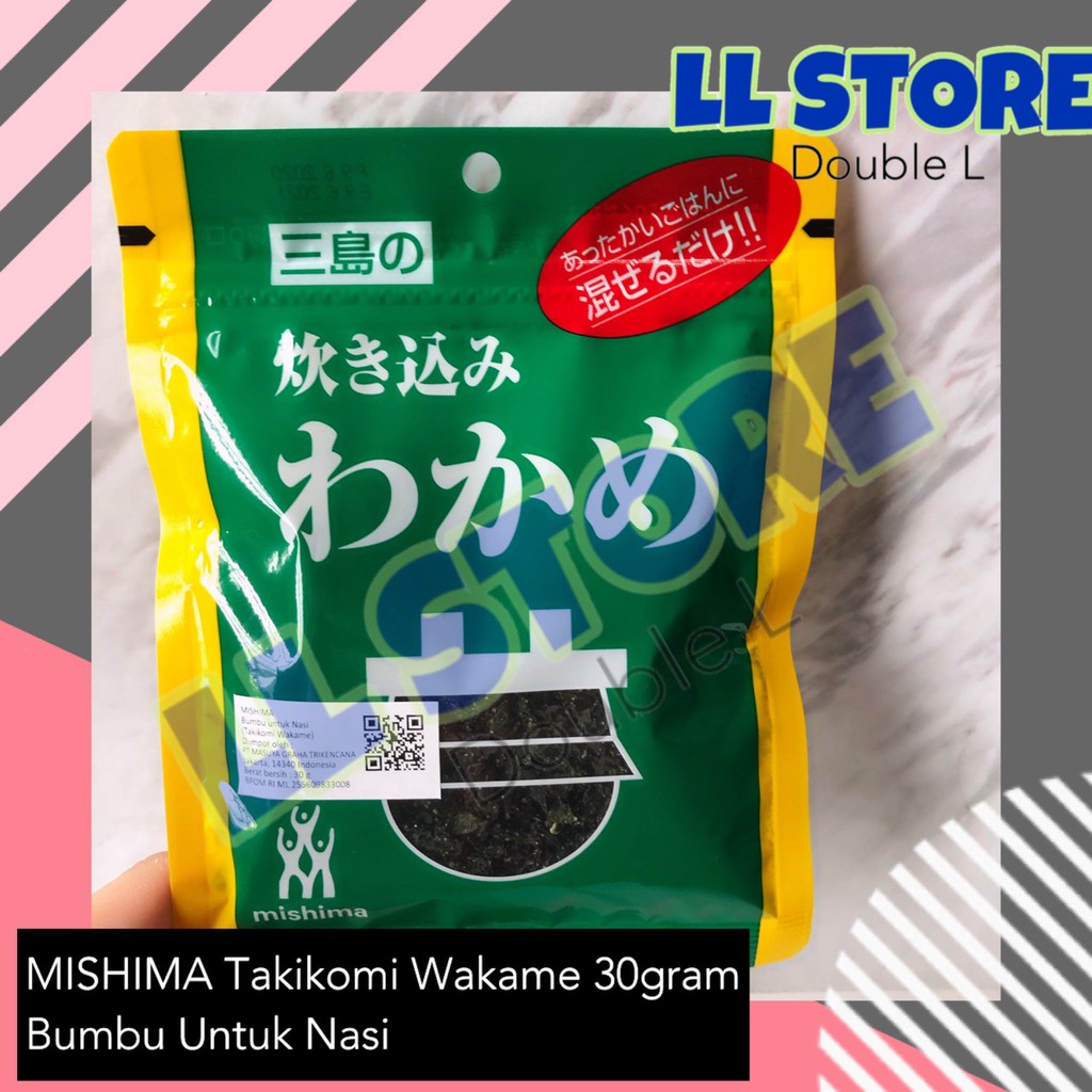 Jual Mishima Takikomi Wakame Seaweed Rice Seasoning 30 gr | furikake | Abon | Shopee Indonesia