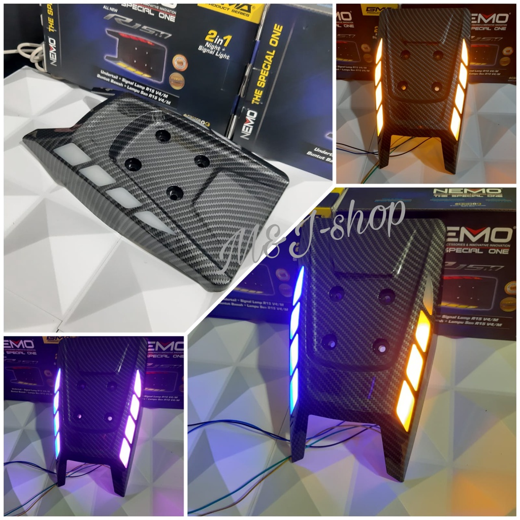 Jual Fender R15 v4 Carbon Nemo Yamaha R15M V4 Fender Undertail 2In1 ...