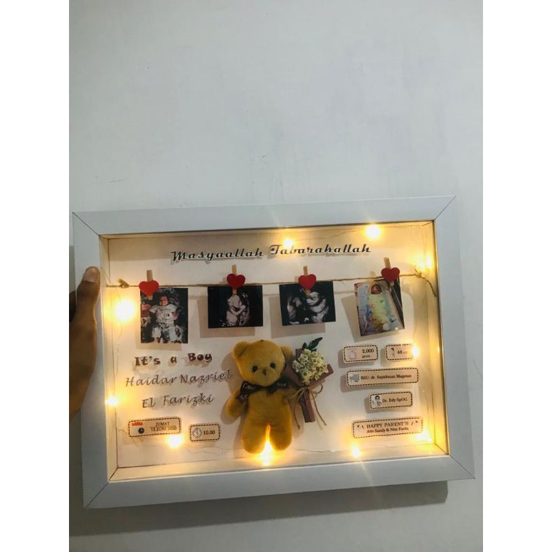 Jual 3d pop art edelweis in 3d frame pigora with boneka mini hadiah ...
