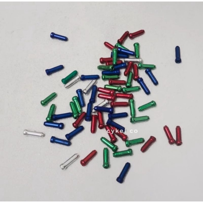 Jual shifter cable end cap alloy brake wire cable end crimps | Shopee ...