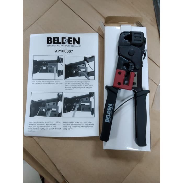 Jual Belden Crimping Tool RJ45 cat 5& cat 6 Deluxe Modular Plug Tool ...