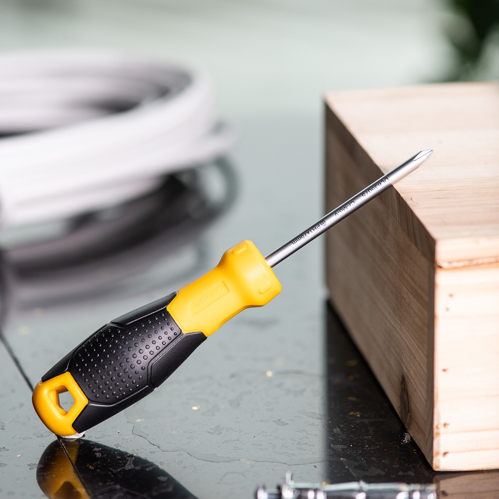 Jual Deli Philips Slotted crewdriver / Obeng Plus Minus Magnet PH1 5mm ...