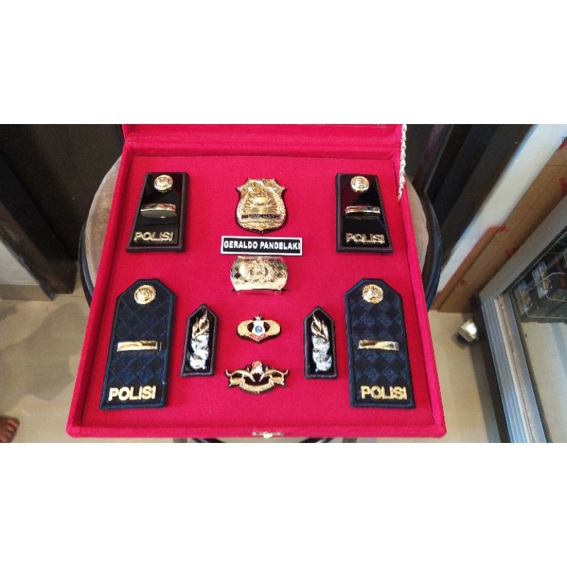 Jual (COD) SATU SET PANGKAT PDH IPDA LIST HITAM,PDU IPDA LIST HITAM ...