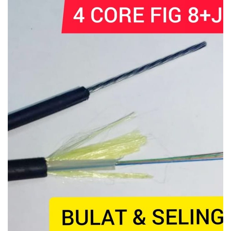 Jual Kabel Fiber Optik Dropcore 4 CORE FIG 8 DIAMETER 3 Mili + JELLY ...